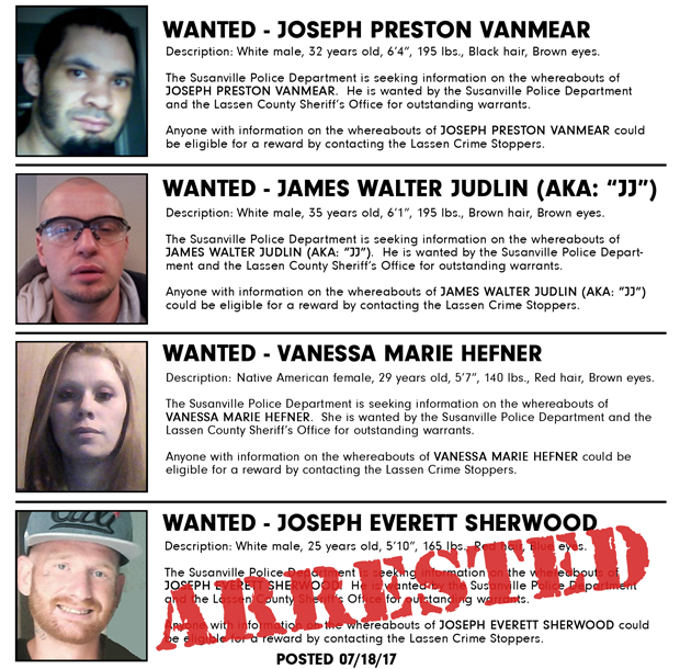 Lassen Crime Stoppers Weekly Update for July 18th, 2017 ...